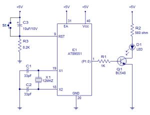 Image result for LED Blinking Program 8051