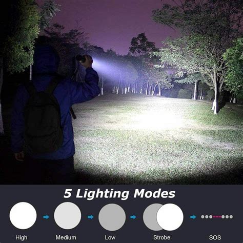 Tactical LED flashlight - 5 Modes - Quick Uniforms