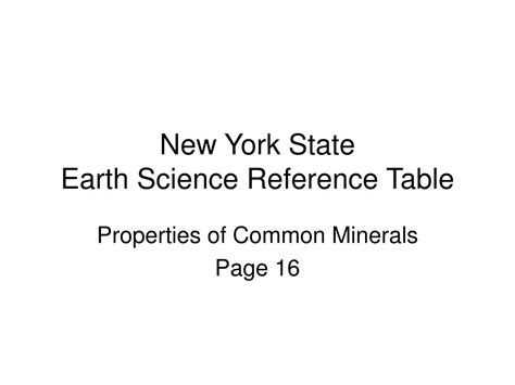 Image result for Earth Science Reference Table Rocks