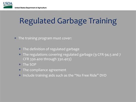 Image result for USDA-APHIS Regulated Garbage
