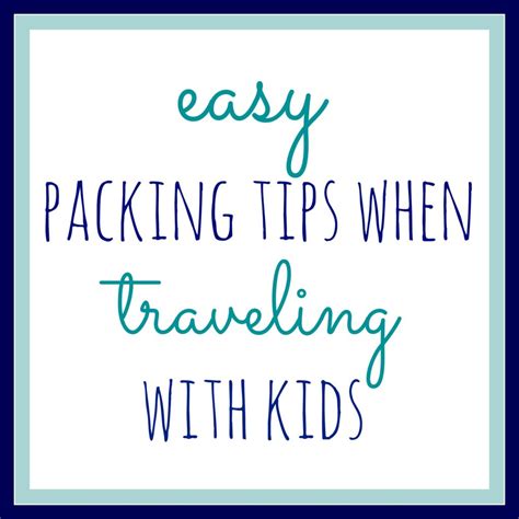 Image result for Packing Tips for Kids