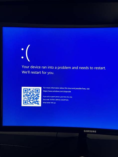 Image result for Blue Screen Error System Service Exception