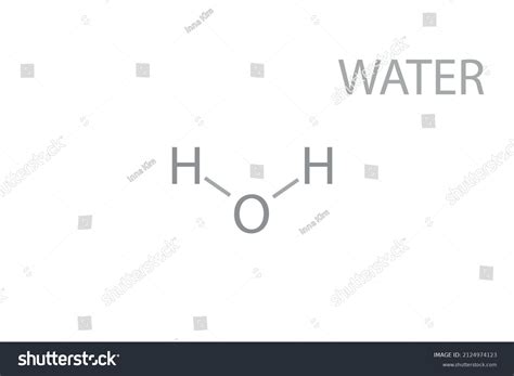 Water Molecular Skeletal Chemical Formula Vector Stock Vector (Royalty ...