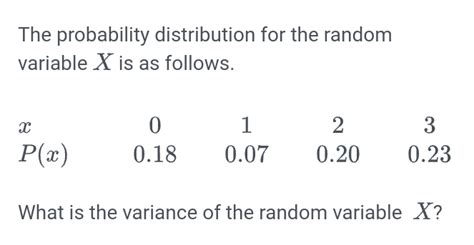Image result for Variance of Random Variable Probability Distribution