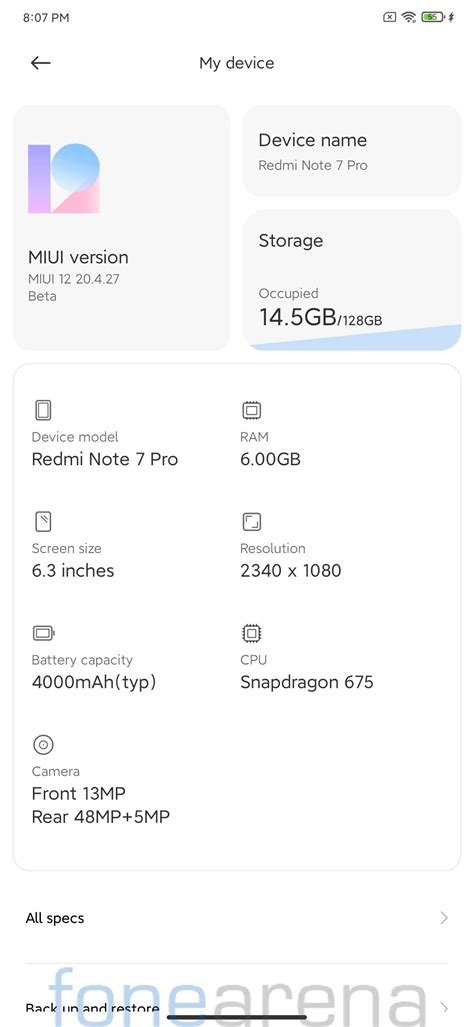 Image result for Redmi Note 7" Android 12