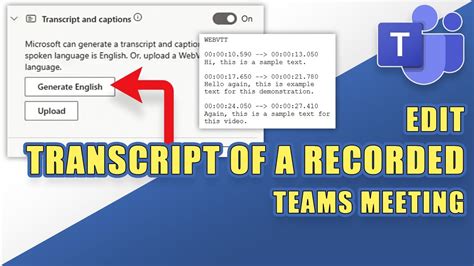 Image result for Teams Recording Transcript