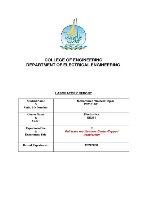 Image result for Lab Report Sample Electronic Engineering