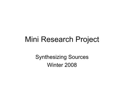 Image result for Mini-Research