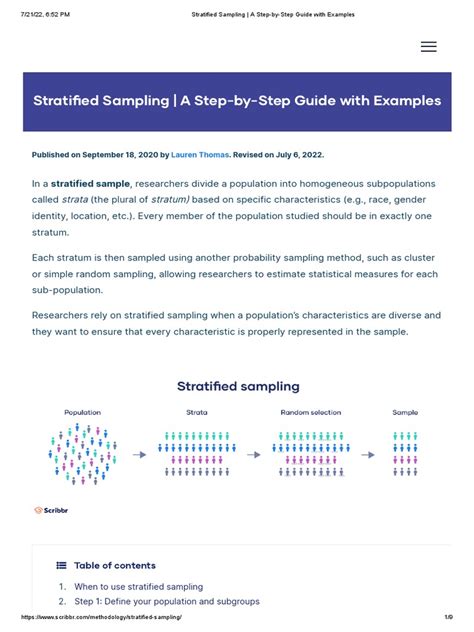 Stratified Sampling - A Step-by-Step Guide With Examples | PDF ...