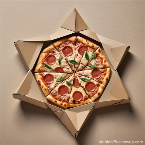 Origami Pizza Box Design | Stable Diffusion Online