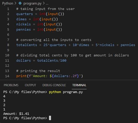 Image result for How to Convert Dollars to Cents in Python Code