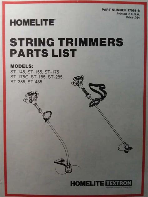 Image result for Homelite String Trimmer Parts