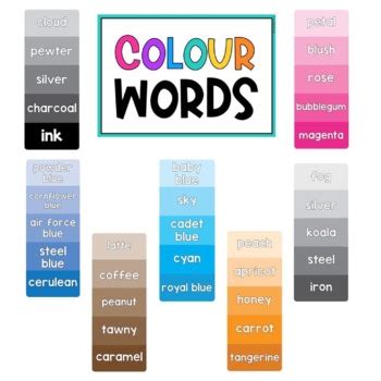 Image result for Color Synonyms