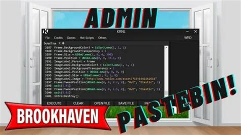 Image result for Admin Script Pastebin Roblox Brookhaven