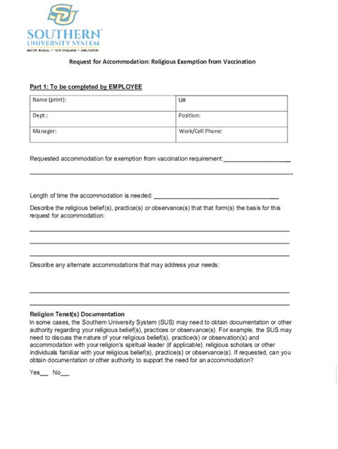 Image result for Answers for Religious Exemption Form