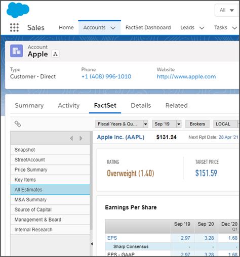 Image result for FactSet Interface