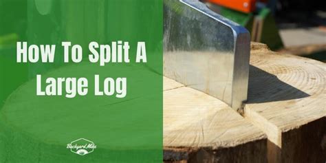 Image result for How to Split a Log
