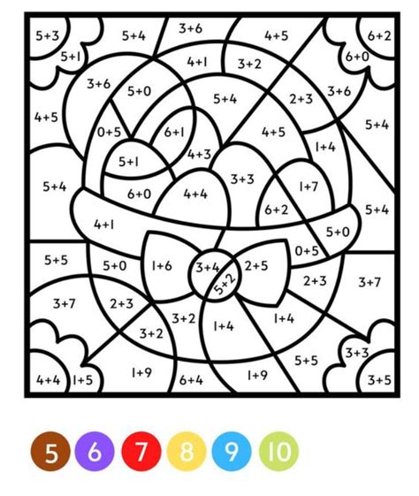 Image result for Addition Color by Numbers Girl