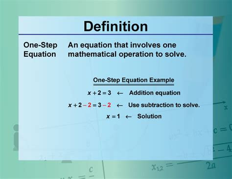 Image result for Introduction One Step Equation