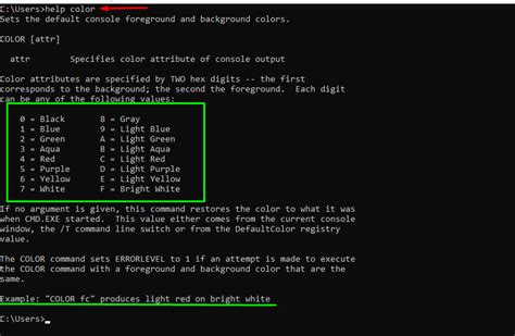 Image result for CMD Commands Color Change
