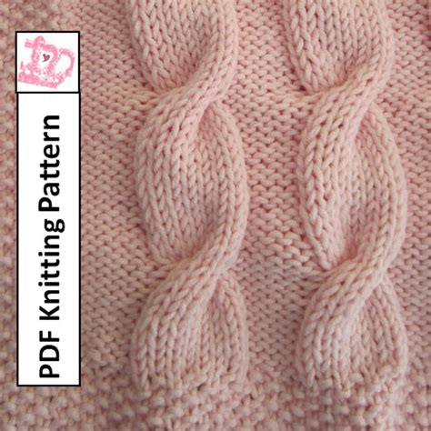 Image result for Cable Baby Blanket Knitting Pattern