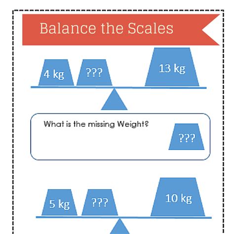 Image result for Worksheet of Balance the Scale for Class 2