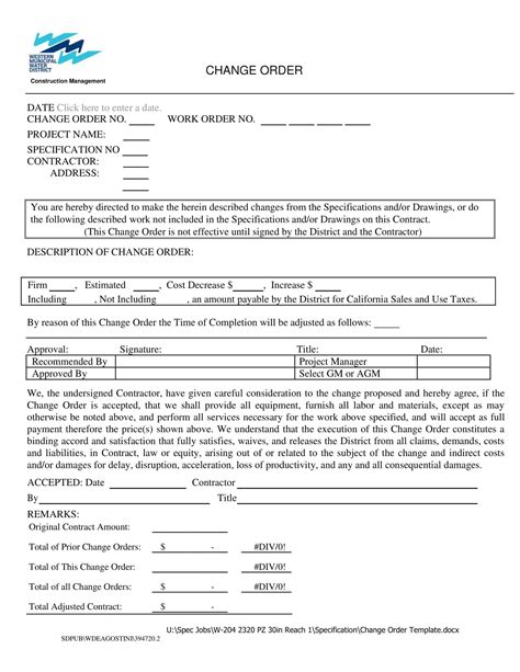 Image result for Document Change Order Process