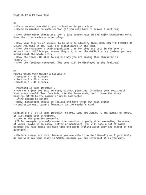 Image result for P3 Exam Tips