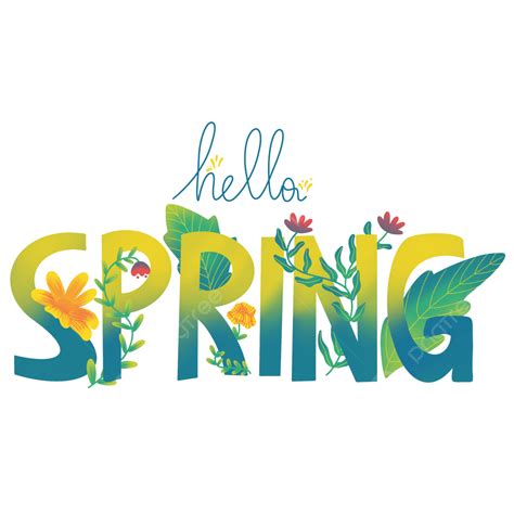 Image result for Hello Spring Text PNG