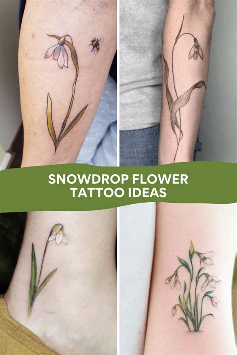 25 Snowdrop Flower Tattoo Ideas Symbolizing Hope + Purity - Tattoo Glee