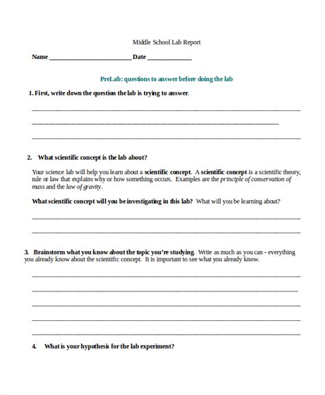 Image result for Lab Report Sample