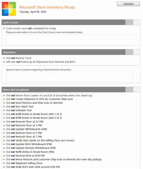Image result for Store Audit Checklist Excel