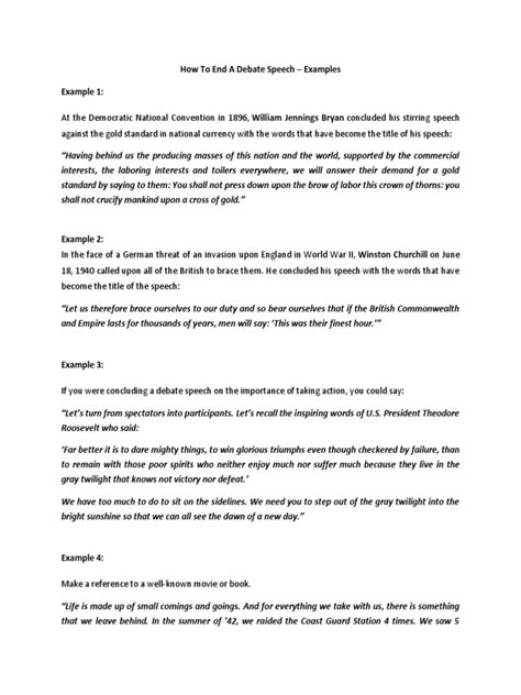 Image result for Final Debate Example