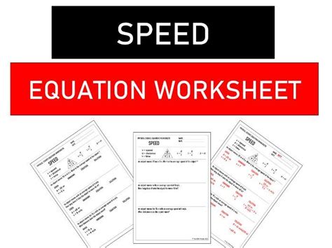 Image result for Speed Equation Practice Problems