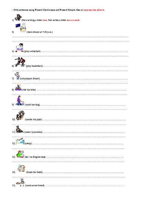 Image result for Present Simple vs Present Continuous Text