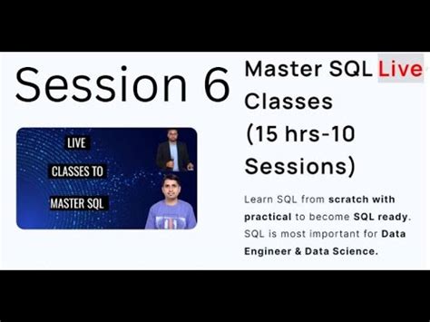 Image result for Sumit Mittal SQL 6th Session