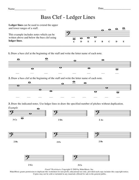 0006 Bass Clef Ledger Lines | PDF