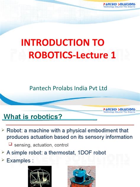 Image result for Introduction to Robotics Lecture