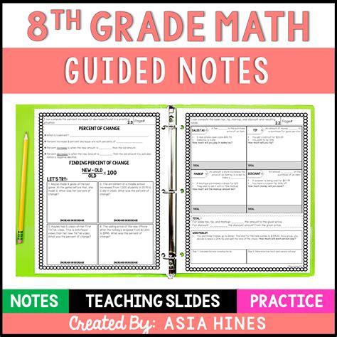 Image result for 8th Grade Math Class Notes