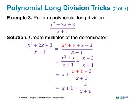 Image result for Polynomial Long Division Examples