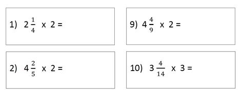 Image result for Multiply Mixed Numbers by an Integer Worksheet