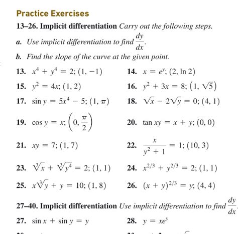 Image result for Implicit Differentiation Worksheet