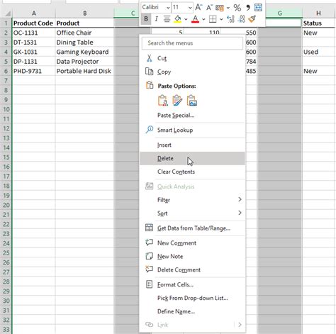 Image result for How to Remove Empty Columns in Excel