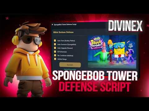 SpongeBob Tower Defense Script (PASTEBIN 2026)(AUTO UGRADE, AUTO SKIP, AUTO NEXT GAME ios/android/pc