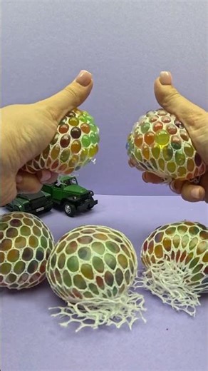 Satisfying Squishy Stress Ball Explosion 😲💛 ASMR #Shorts