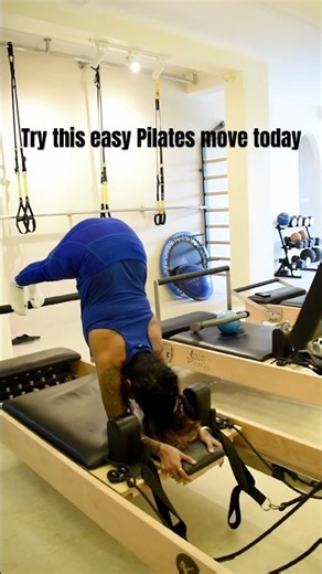 Beginner friendly reformer Pilates move, ideal for 1st month practicers