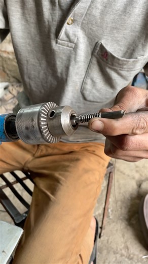 Hande Made drill Machine spring on a flexible steel wire #shortvideo