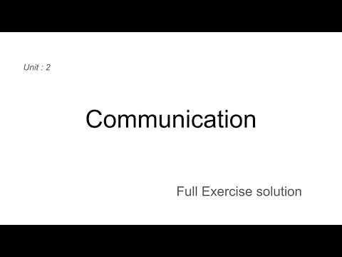 Class 11 English Unit 2 Communication 📘 | All Questions Answered | Complete Exercise Solution ⚡