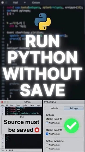Stop Saving Every Time in Python IDLE! #shorts #python #programming #pythonforbeginners