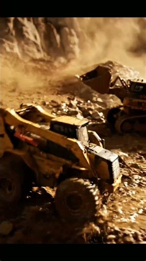 Raw Power! Heavy Machinery Dominates Muddy Quarry 🚜💨